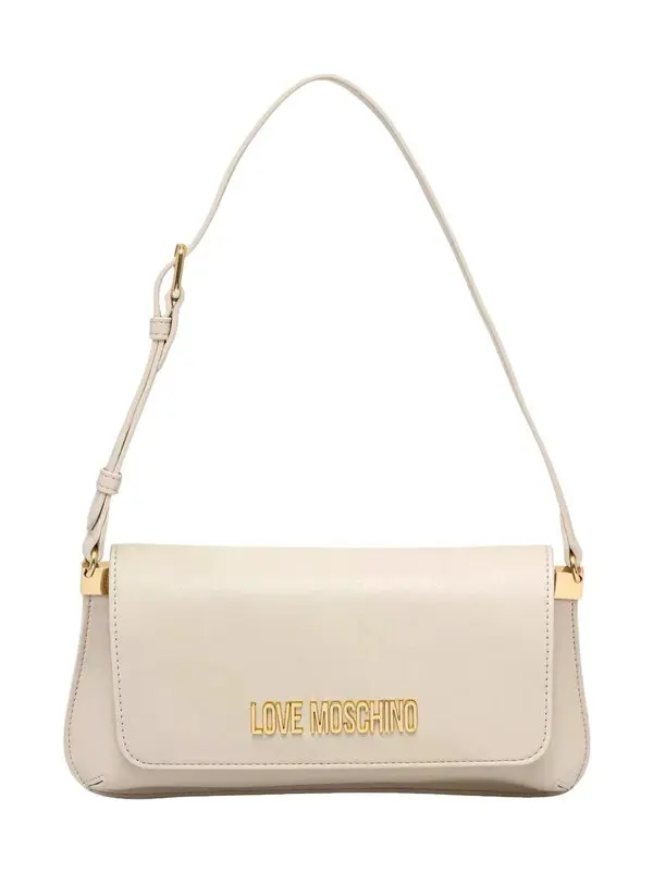 Moschino Logo-plaque Shoulder Bag - Neutrals