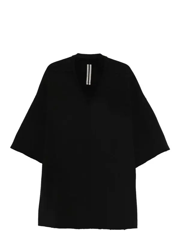 Rick Owens V-neck T-shirt - Black