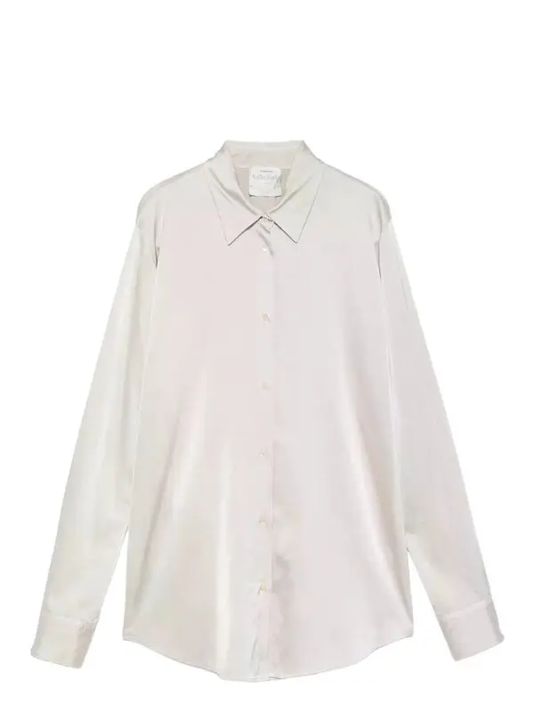 FORTE_FORTE Satin Blend Shirt - Neutrals
