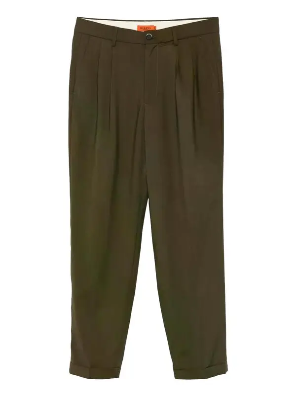 Barena Venezia Pleated Tapered Trousers - Green