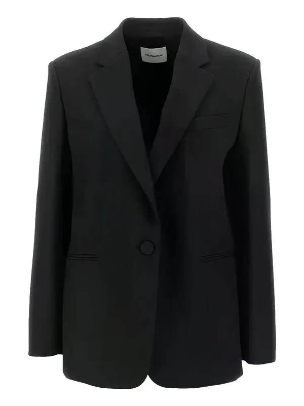 Andamane Single-button Blazer - Black
