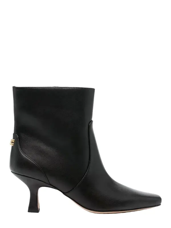 COACH 75mm Leather Heeled Boots - Black