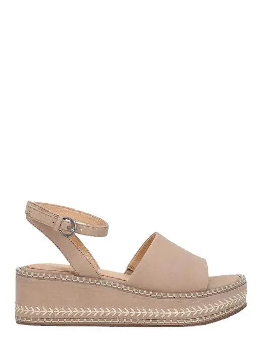 THE FRYE COMPANY Ankle Strap Platform Wedge Sandals - Natural