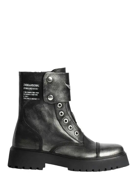 Zadig&Voltaire Joe Fast Brush Off Ankle Boots - Black