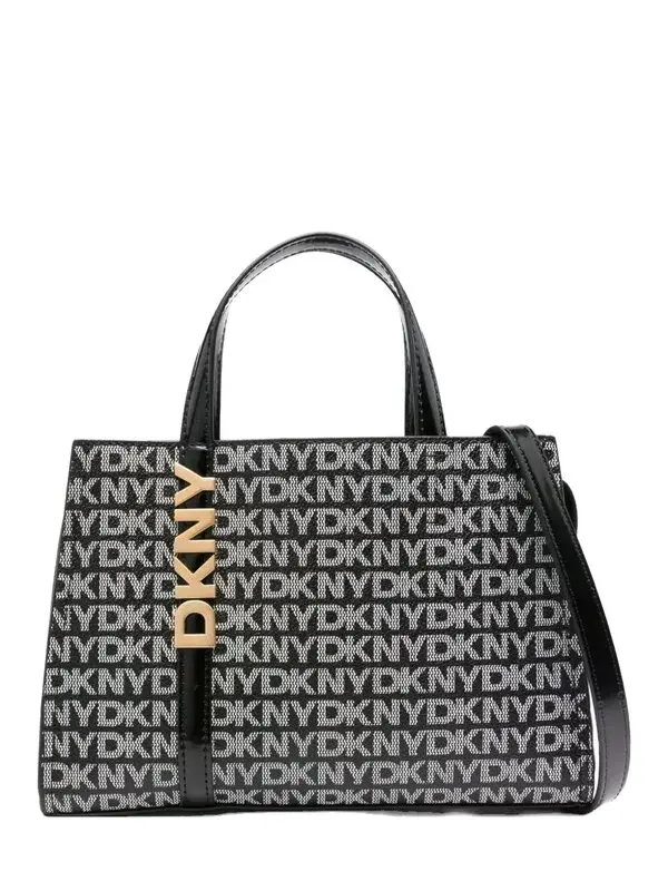 Dkny Monogram Tote - Black
