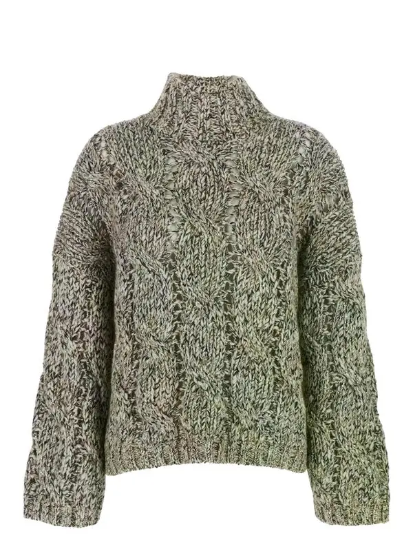 Brunello Cucinelli Cable-knit High-neck Sweater - Neutrals