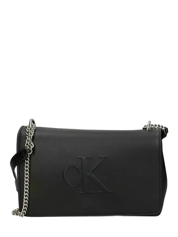 Calvin Klein Embossed Cross Body Bag - Black