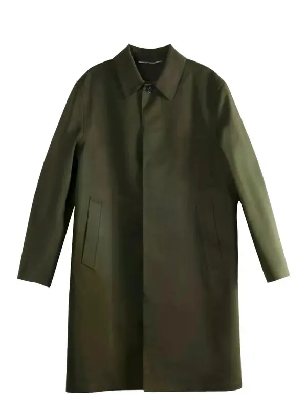 Saint Laurent Buttoned Flap-pocket Coat - Green