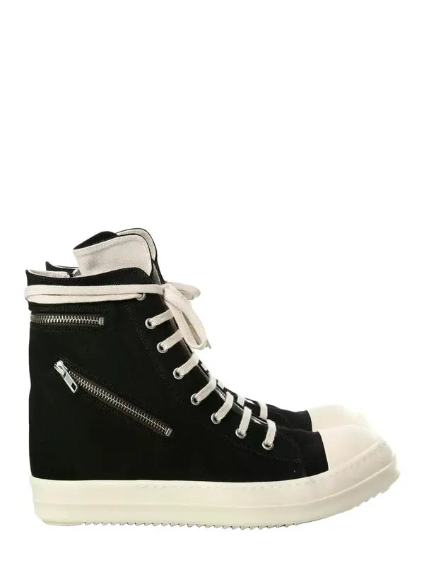 Rick Owens Lace-up Zip Sneakers - Black