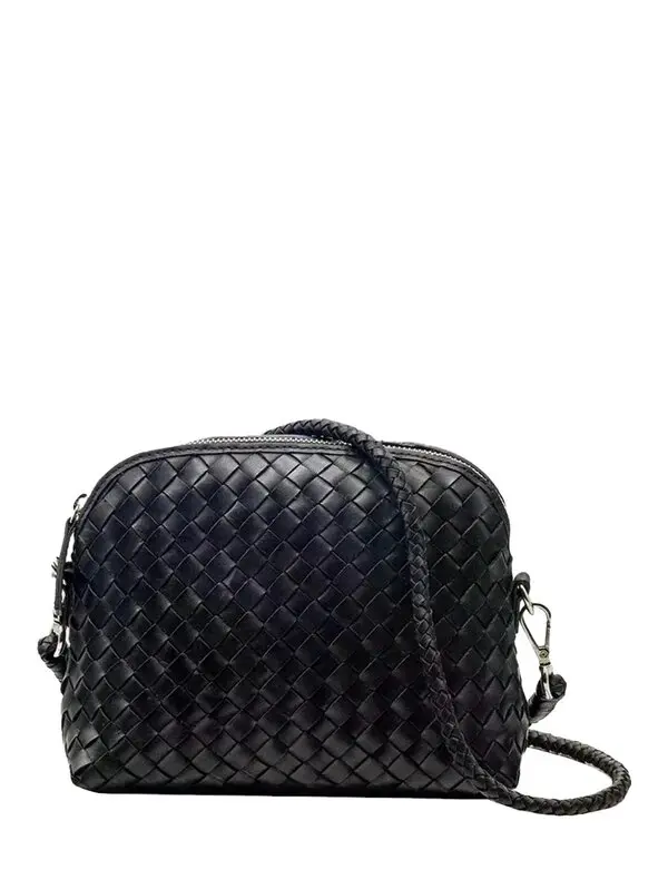 Dragon Diffusion Fellini Woven-leather Cross Body Bag - Black