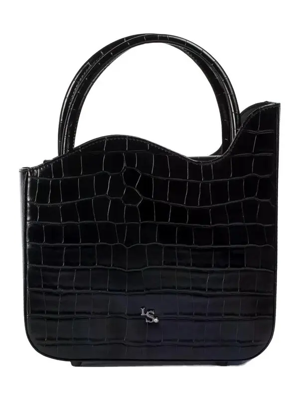 LE SILLA Ivy Crocodile-embossed Mini Bag - Black
