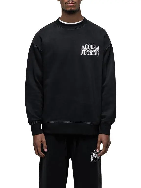 GOOD FOR NOTHING Dakota Relaxed Sweatshirt - Black