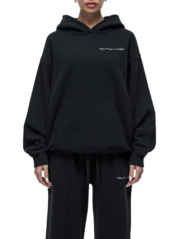 GOOD FOR NOTHING Scribble Pullover Hoodie - Black