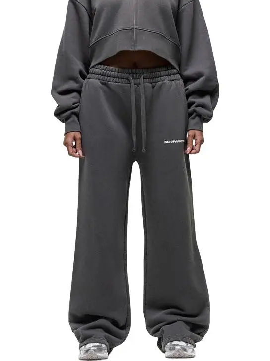 GOOD FOR NOTHING Relaxed Joggers With Puff Print Logo - Grey