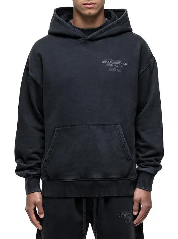 GOOD FOR NOTHING Vintage Washed Atelier Hoodie - Black