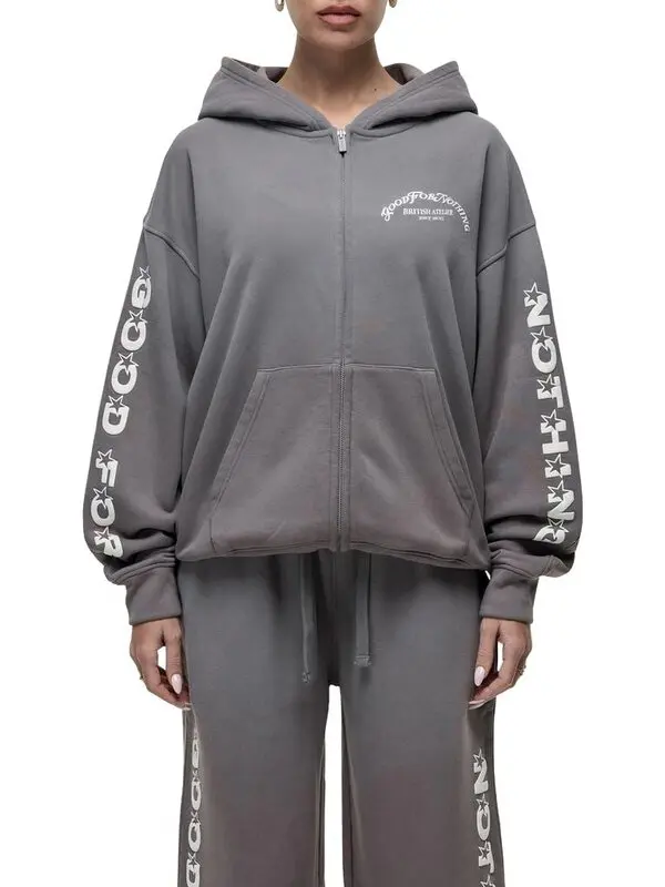 GOOD FOR NOTHING Liberty Zip Hoodie - Grey