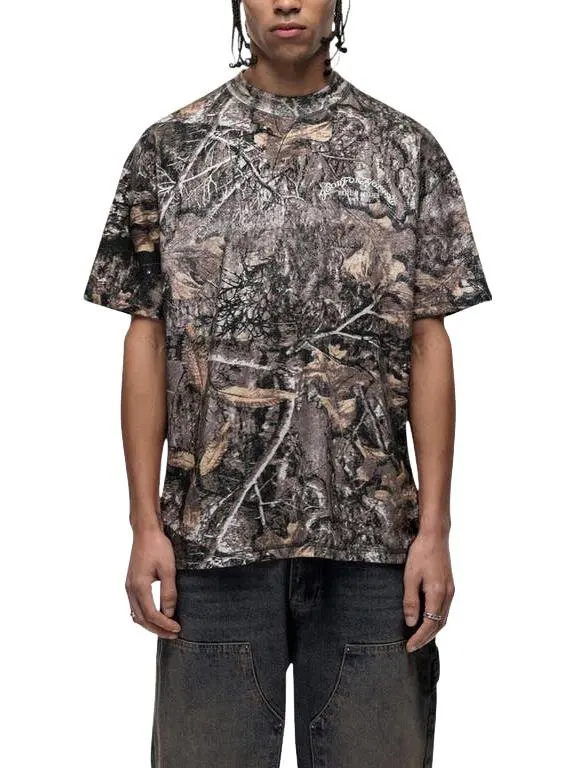 GOOD FOR NOTHING Woodland Print T-shirt - Camo