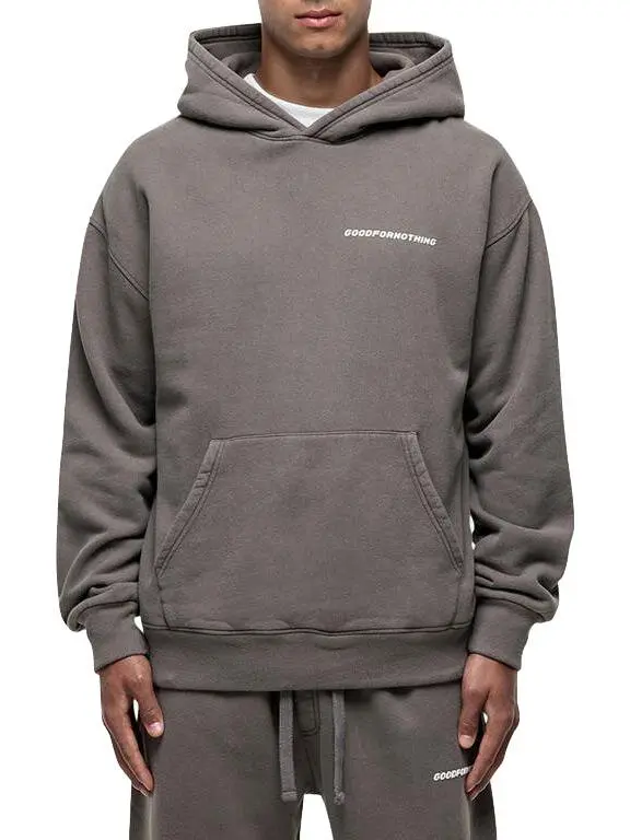 GOOD FOR NOTHING Vintage Washed Oversized Hoodie - Taupe