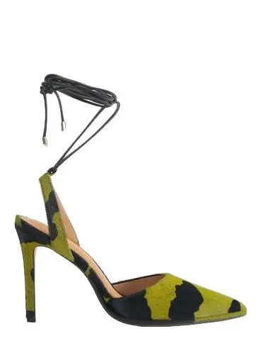ARCH NYC A-line Lace Up Heels - Dark Green