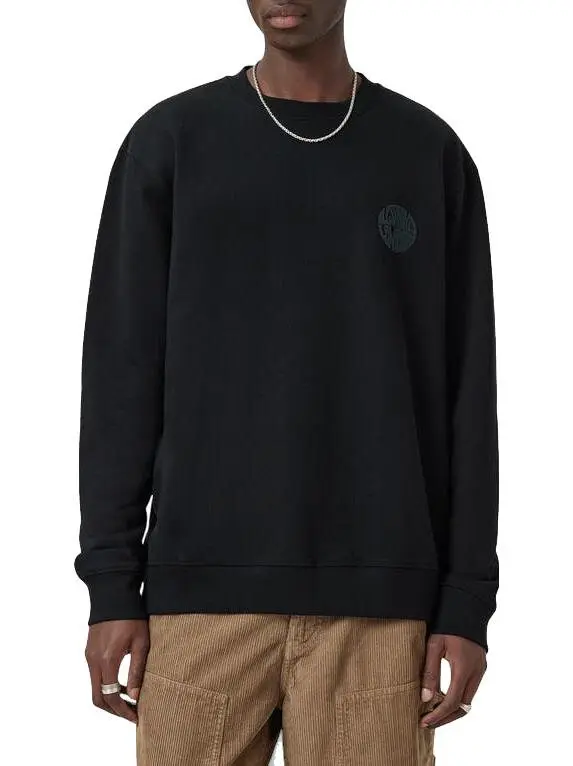 ALLSAINTS Waved Graphic Sweatshirt - Jet Black