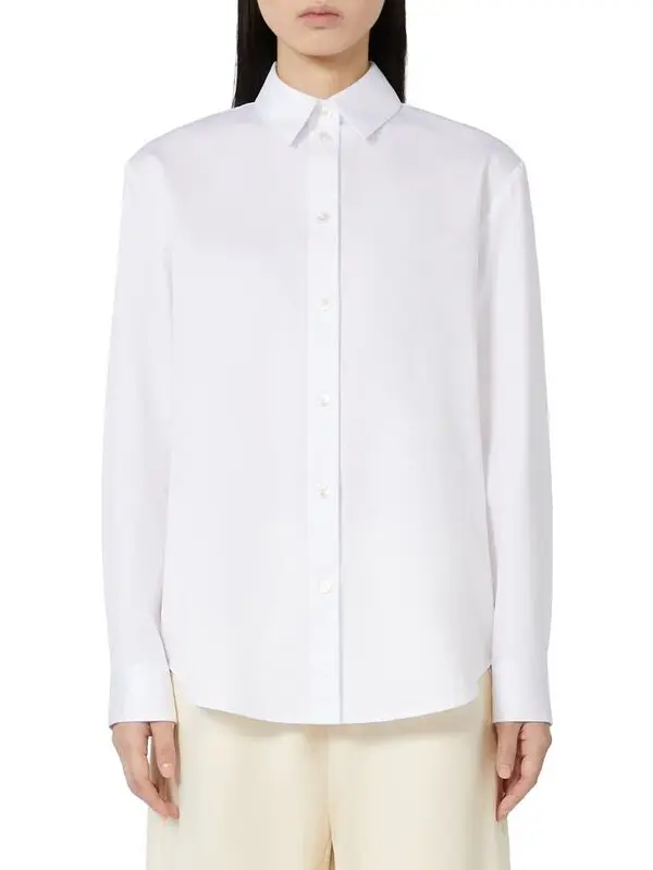MM BY MAX MARA Dionea Cotton Button-up Shirt - Optical White