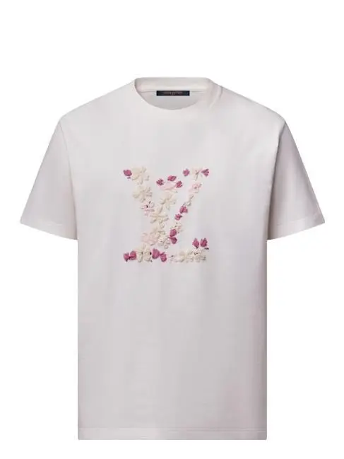 LOUIS VUITTON X Nigo Embroidered T-shirt - Milky White