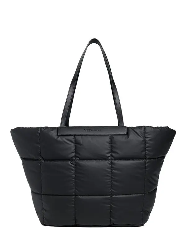 VEE COLLECTIVE Porter Basque Matte Quilted Puffer Tote Bag - Matte Black