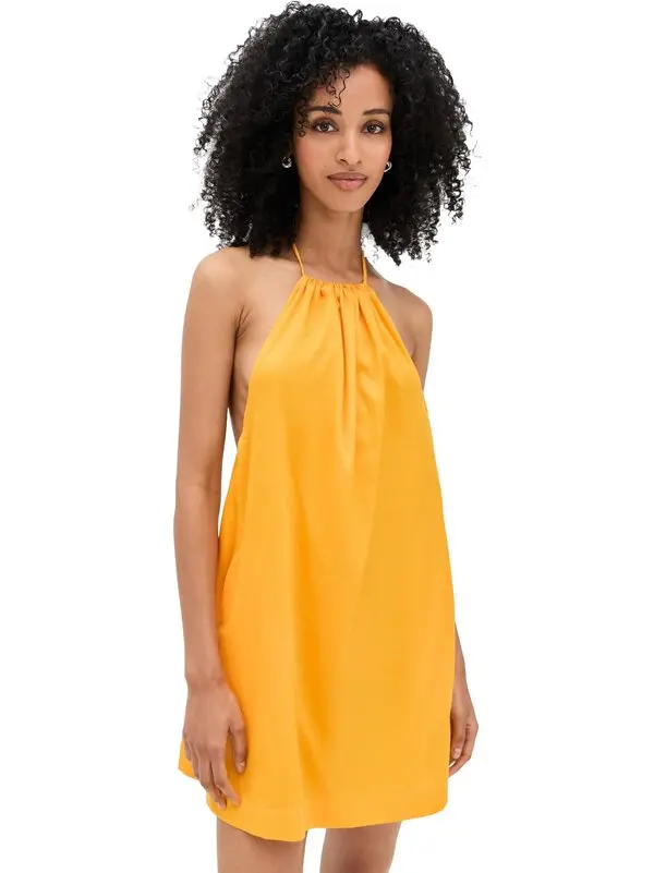 LESET Yoko Halter Mini Dress - Sun