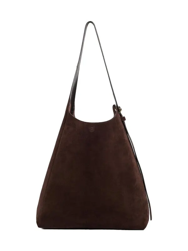 Tory Burch Romy Suede Hobo Bag - Dark Cocoa