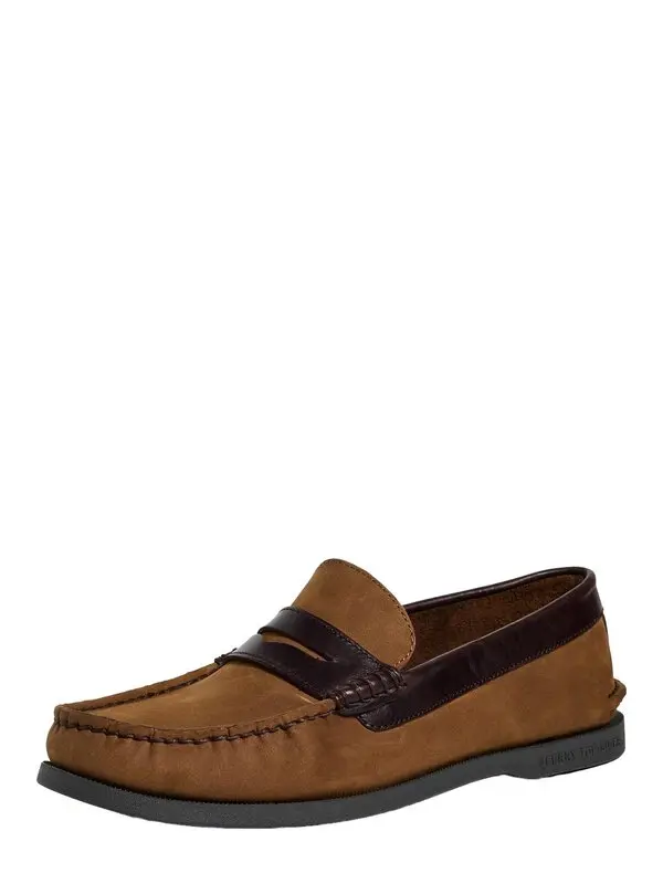 Sperry Authentic Original Harbor Suede Loafers - Brown