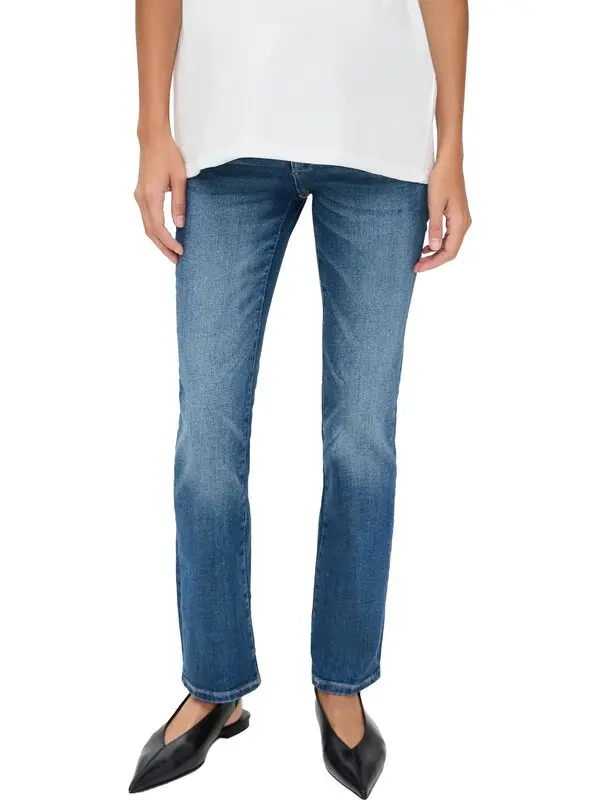 DL1961 Halle Straight High-rise Instasculpt Maternity Jeans - Palm Springs (dl Airbrushed)