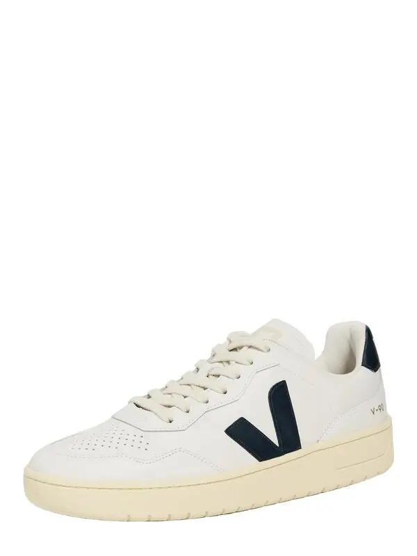 VEJA V-90 Leather Sneakers - Extra-white/nautico