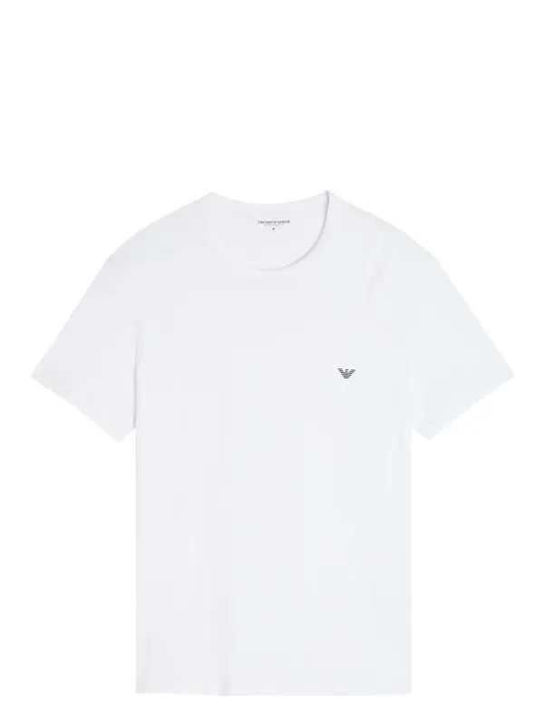 Emporio Armani Logo Stretch-cotton T-shirt - White