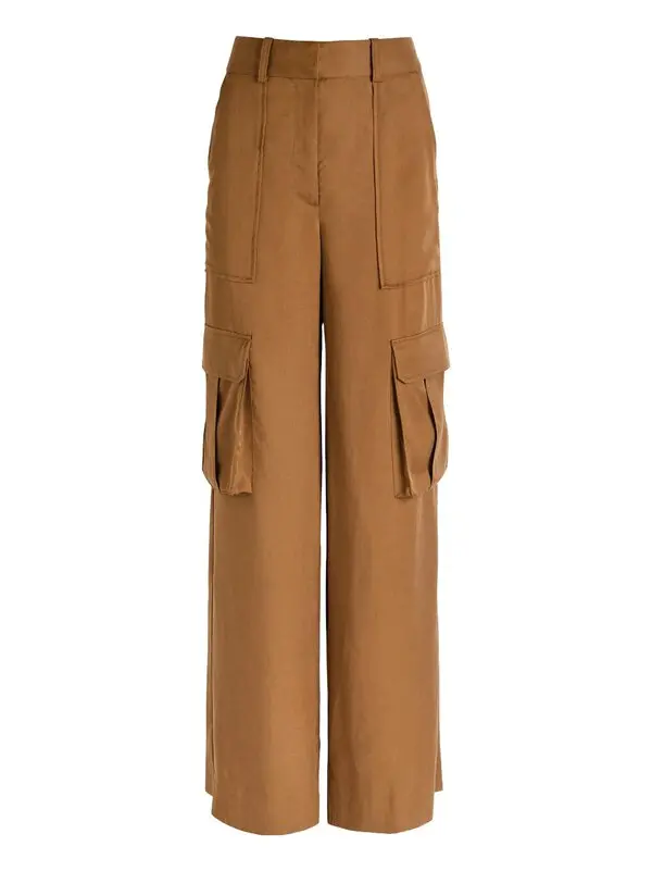 Veronica Beard Saul Lyocell Trousers - Brown