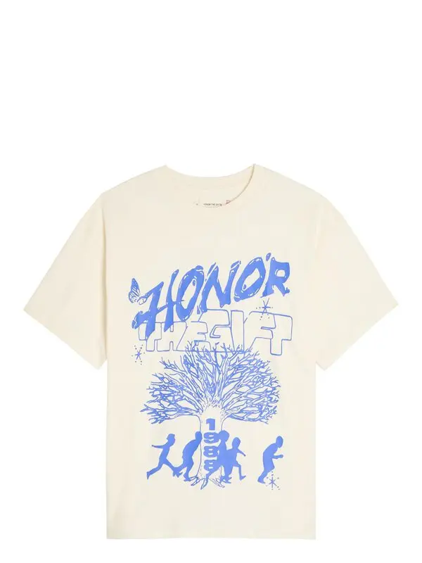 HONOR THE GIFT Printed Cotton T-shirt - Off White