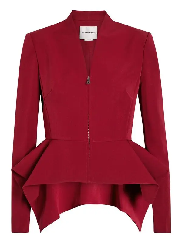 Roland Mouret Paneled Crepe Jacket - Dark Red