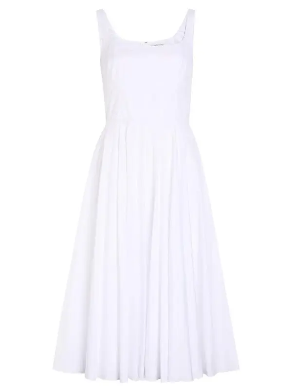 EMILIA WICKSTEAD Nikush Panelled Cotton Midi Dress - White