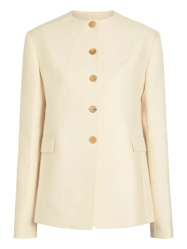 Khaite Jameson Wool-blend Jacket - Cream