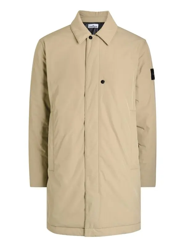 Stone Island Micro Twill Quilted Trench Coat - Sand