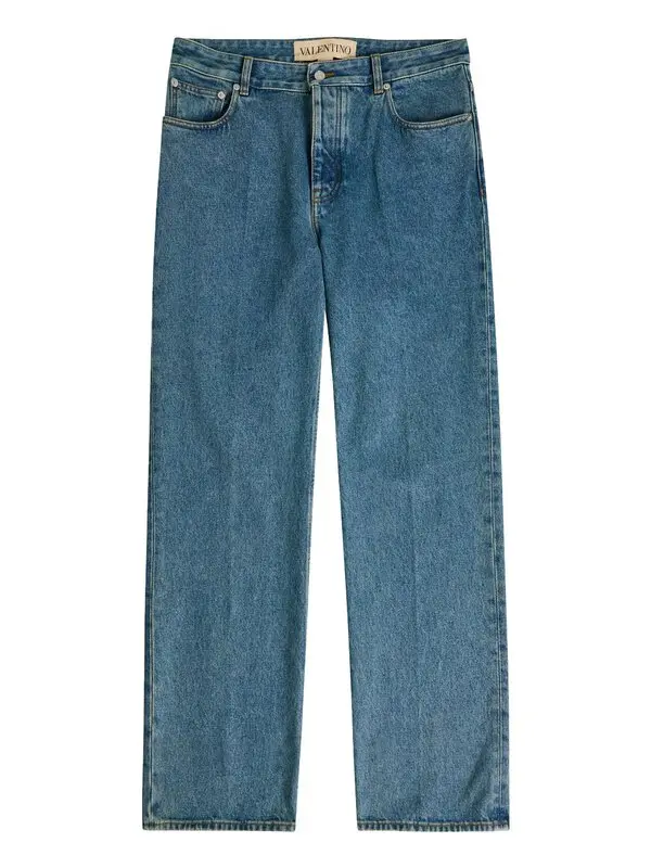 Valentino Garavani Straight-leg Jeans - Dark Blue