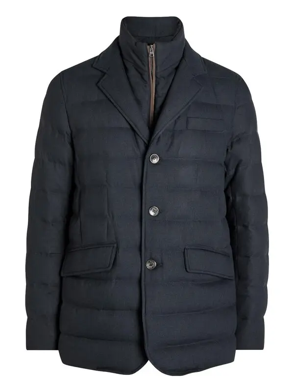Herno Padded Woven Coat - Admiral
