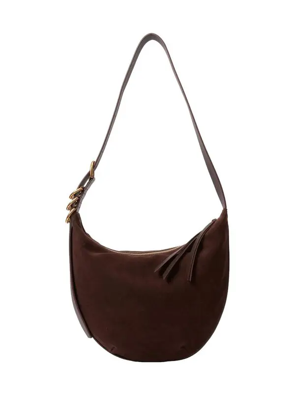 Rag & Bone Mercer Suede Hobo Bag - Chocolate