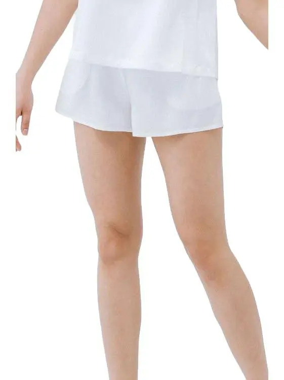 ALAS Persephone Silk Shorts - Milk White