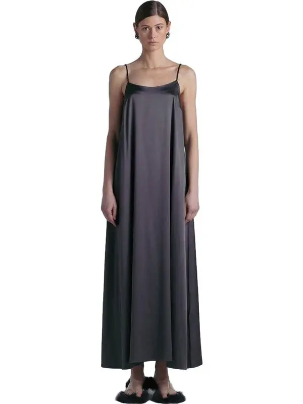 ALAS Aphrodite Sleeveless Silk Maxi Dress - Magic Grey
