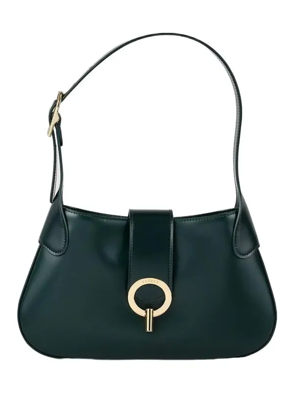 Sandro Janet Shoulder Bag In Leather - Bottle Green