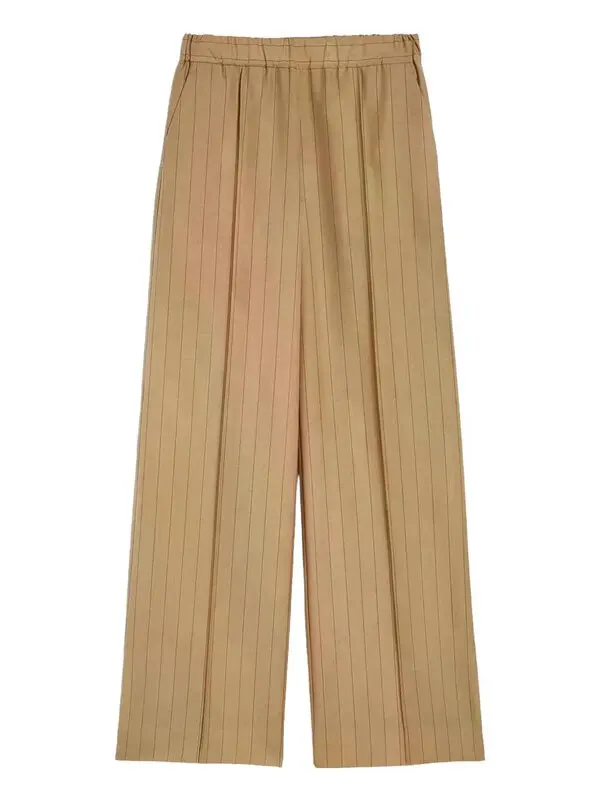 JIL SANDER Pinstriped Trousers - Neutrals