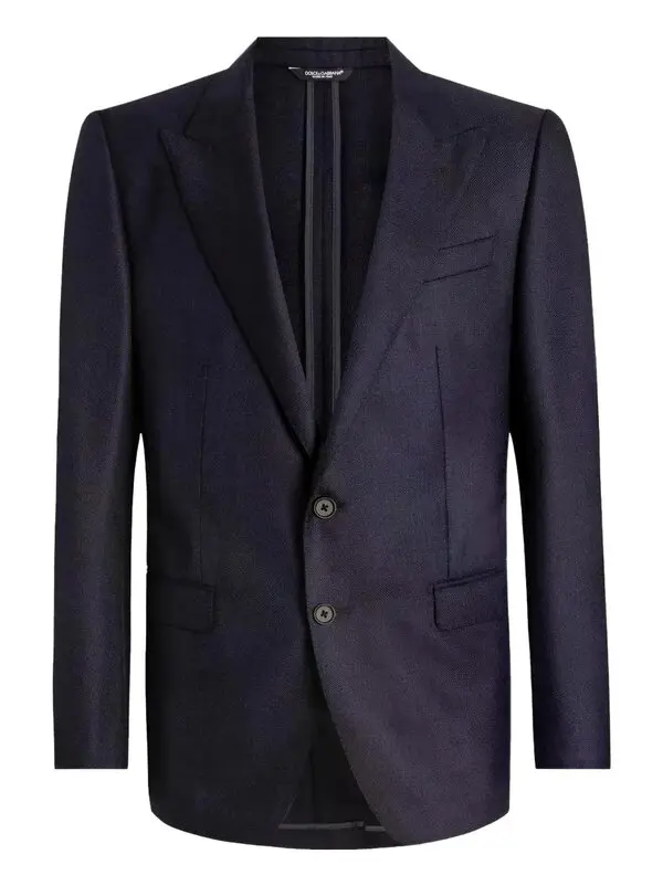 Dolce & Gabbana Two-button Wool Blazer - Blue