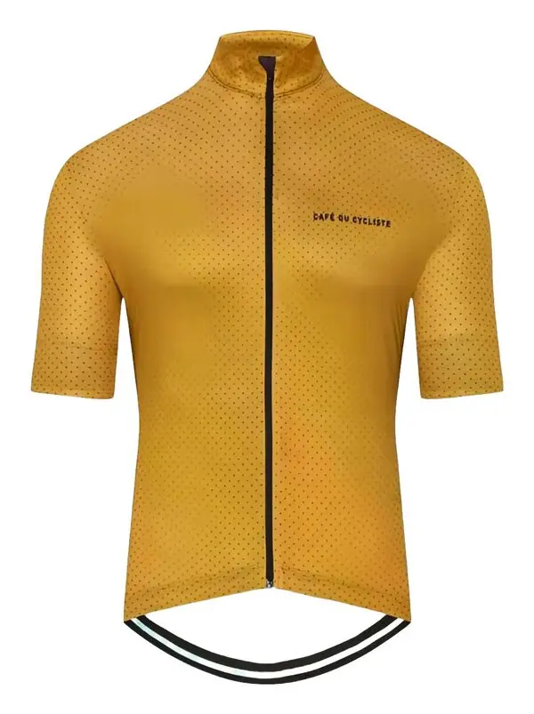 Cafe Du Cycliste Polka-dot Print Short-sleeve T-shirt - Yellow