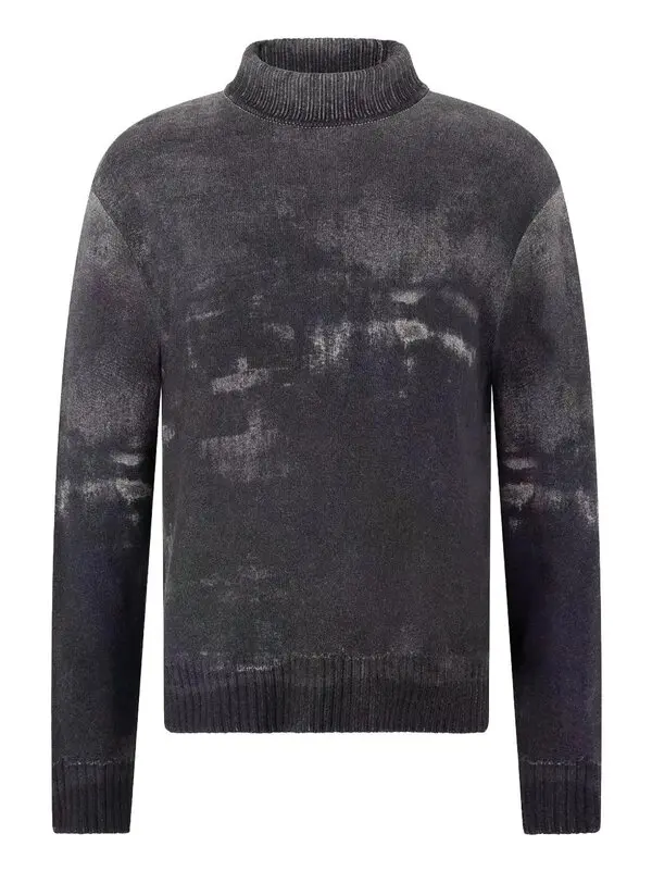 Roberto Cavalli Turtleneck Wool Sweater - Black
