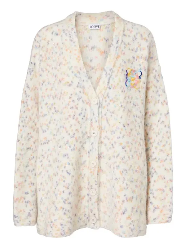Loewe Anagram Cardigan - White
